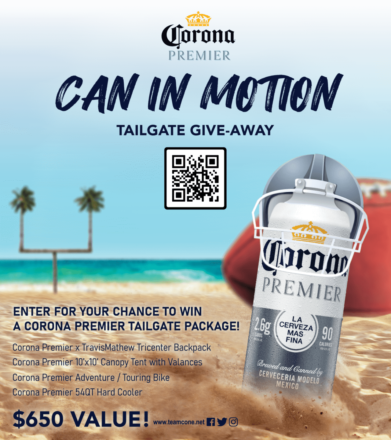 Win a bike, tent, and cooler from Corona Premier's Can in Motion ...